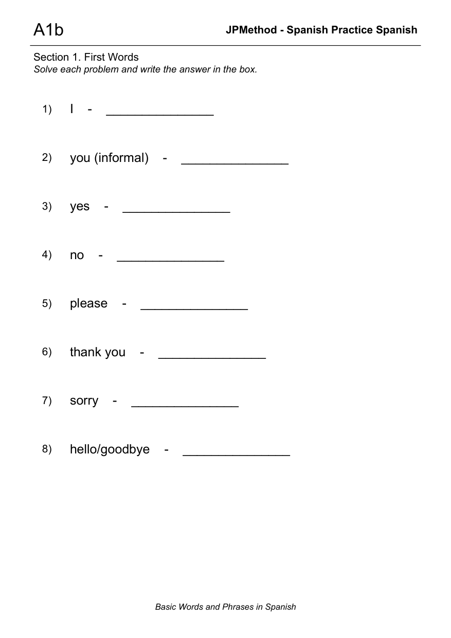 JPMethod Educational Workbooks